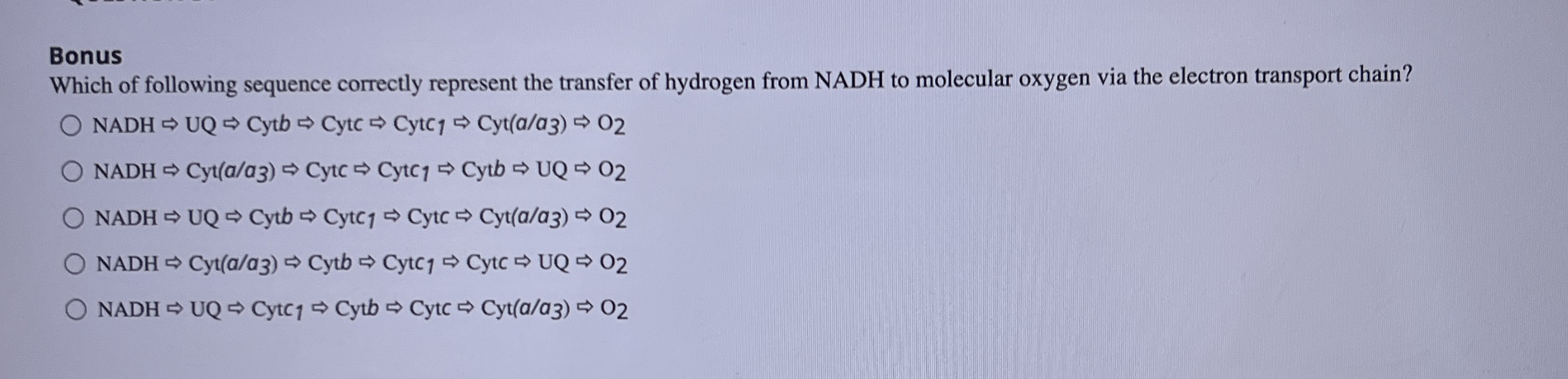 Solved BonusWhich of following sequence correctly represent | Chegg.com