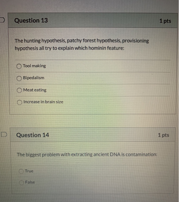 Solved Question 12 1 pts If genetic evidence of | Chegg.com
