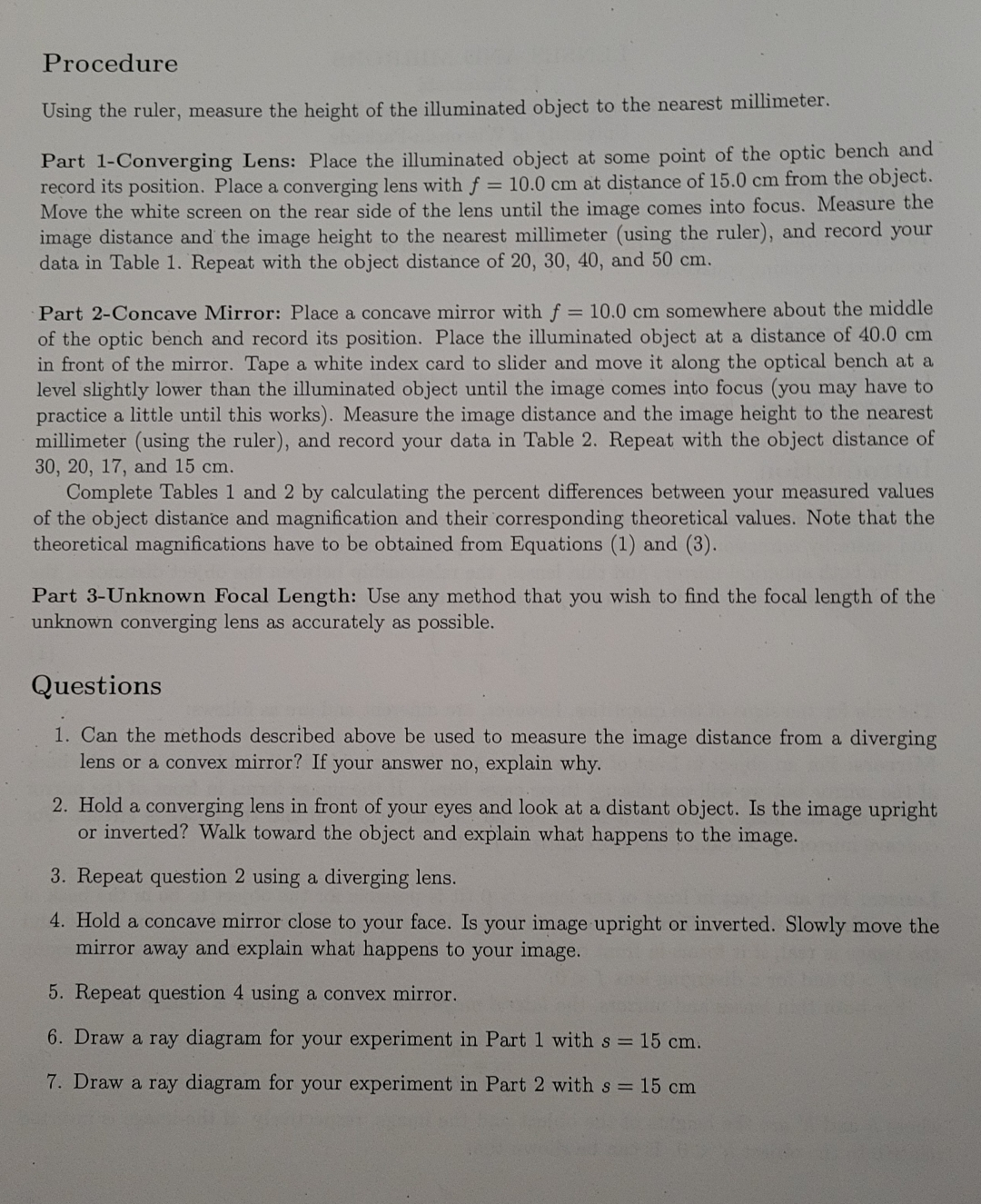 Solved ProcedureUsing the ruler, measure the height of the | Chegg.com