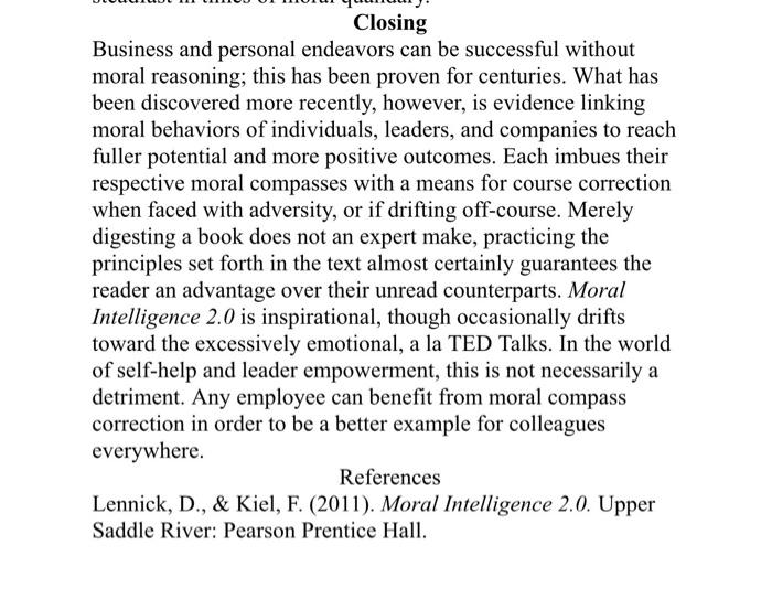 Solved Does this writting sample demonstrate acceptable | Chegg.com