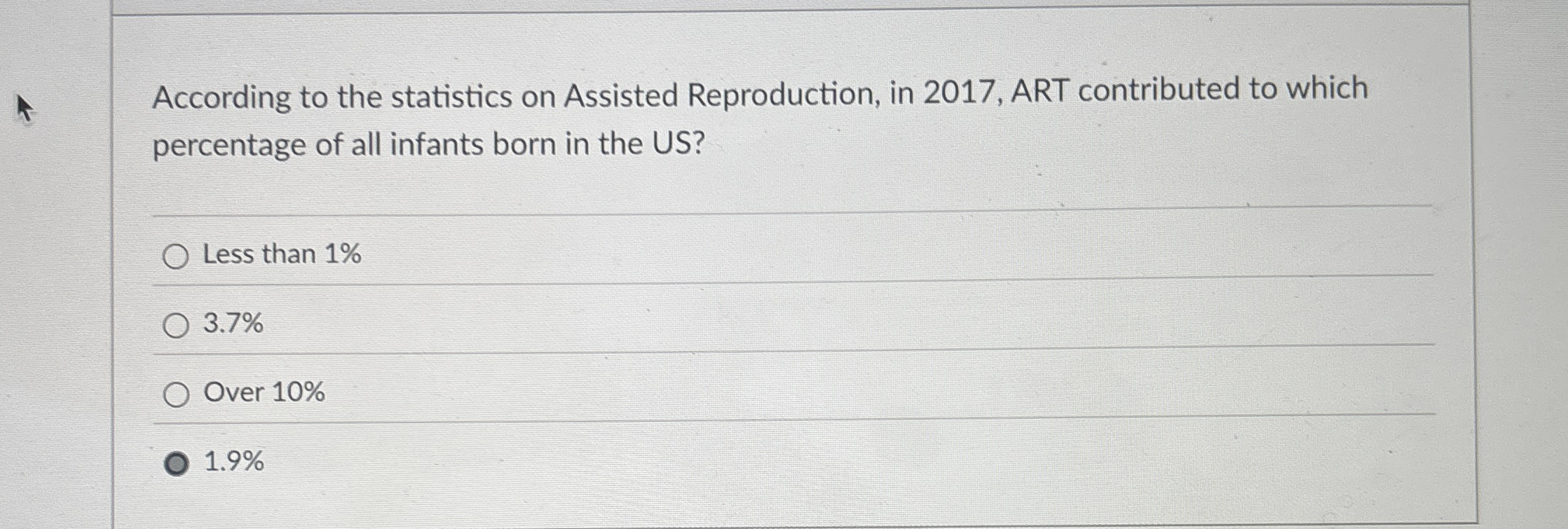 Solved According to the statistics on Assisted Reproduction, | Chegg.com