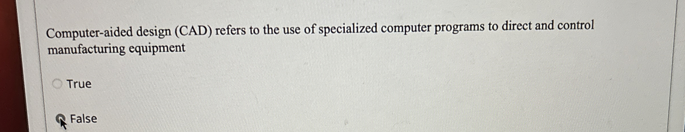 Solved Computer-aided design (CAD) ﻿refers to the use of | Chegg.com