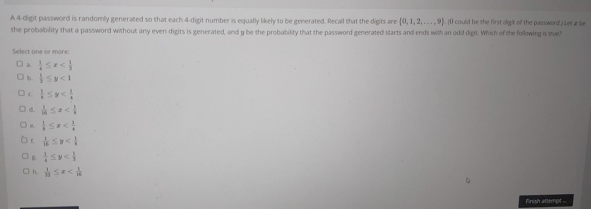 Solved A 4-digit password is randomly generated so that each | Chegg.com