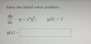 Solved Solve the initial value | Chegg.com