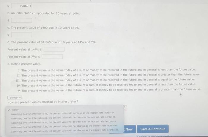 Solved 4. Problem 5,10 (Present and Future Values for | Chegg.com
