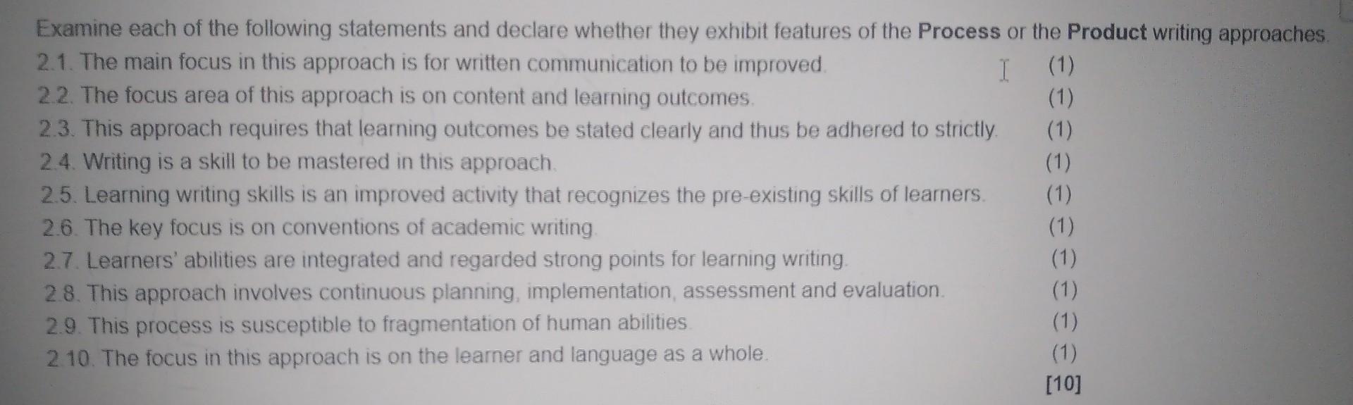 Solved Examine each of the following statements and declare | Chegg.com