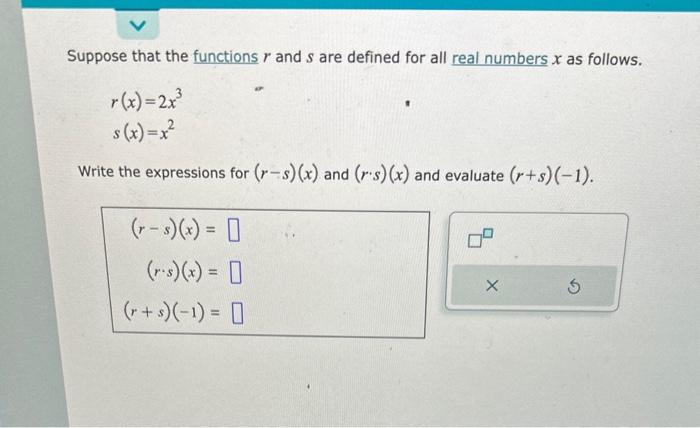 Solved Suppose that the functions r and s are defined for | Chegg.com