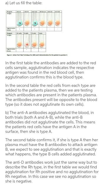 Solved c) The antibody screen and antibody investigation | Chegg.com