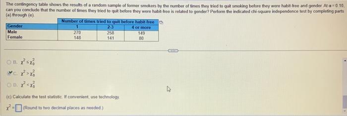 Solved The contingency table shows the results of a random | Chegg.com