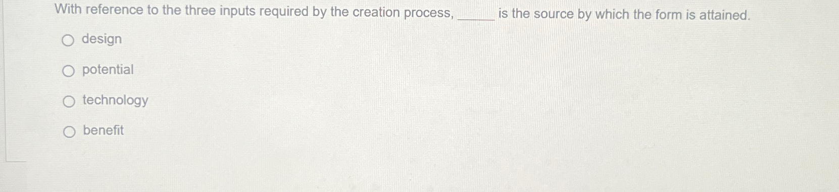 Solved With reference to the three inputs required by the | Chegg.com