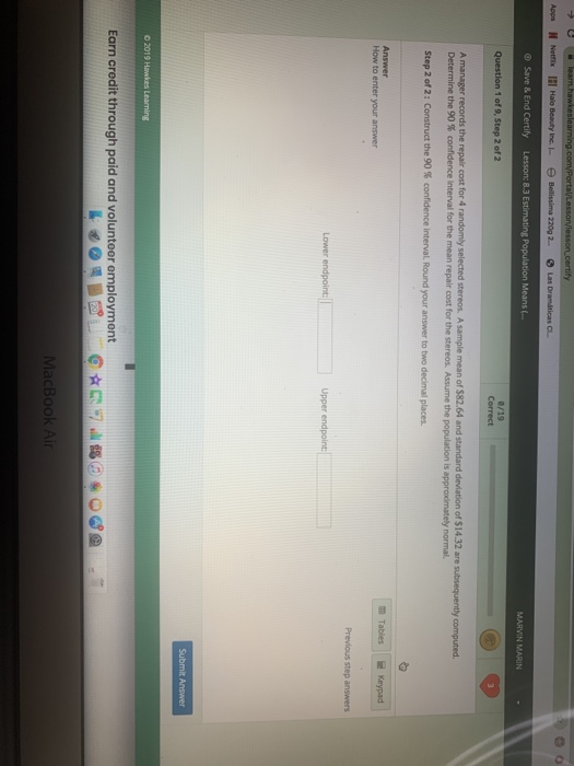 Solved - Team.hawkeslearning.com/Portal Lessonvessor certify | Chegg.com