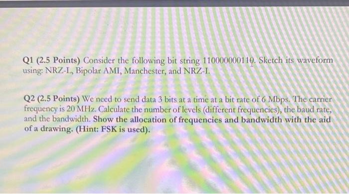 Solved Q1 (2.5 Points) Consider the following bit string | Chegg.com