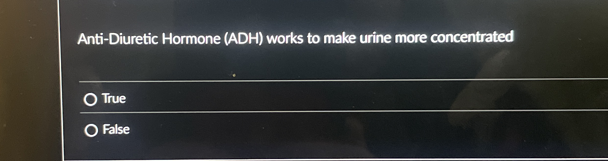 Solved Anti-Diuretic Hormone (ADH) ﻿works to make urine more | Chegg.com