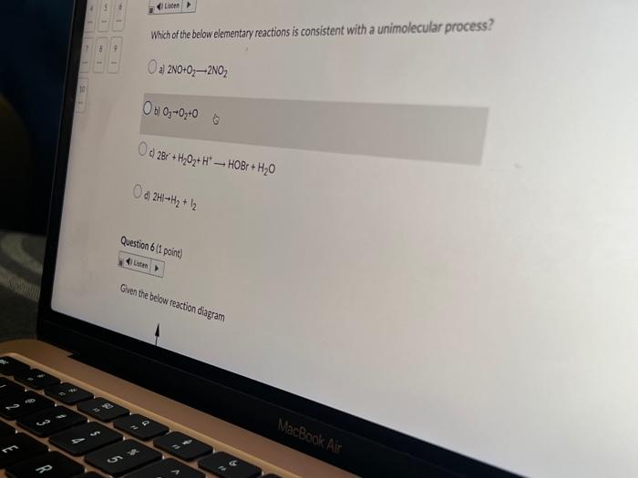 Solved Which of the belowelementary reactions is consistent | Chegg.com