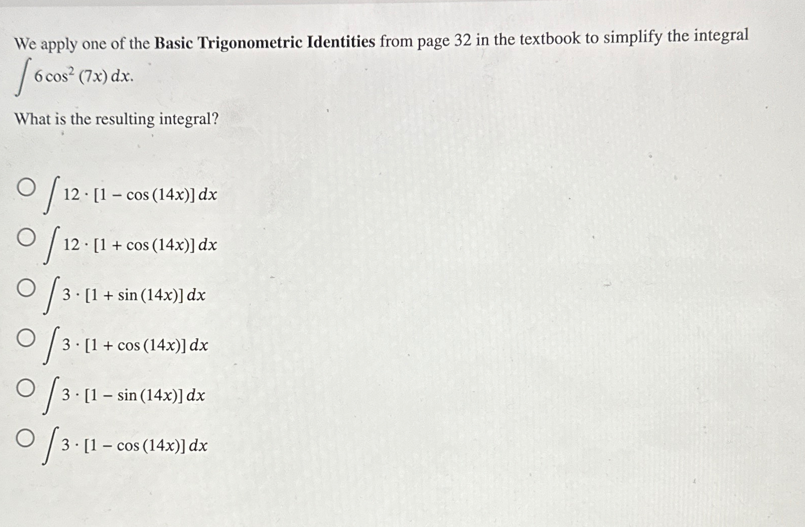 Solved We apply one of the Basic Trigonometric Identities | Chegg.com