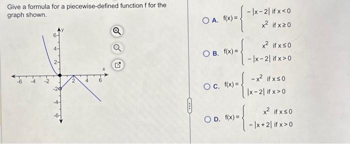 Solved Give a formula for a piecewise-defined function f for | Chegg.com