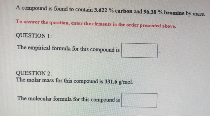 Solved A compound is found to contain 31.42 % sulfur, 31.35% | Chegg.com
