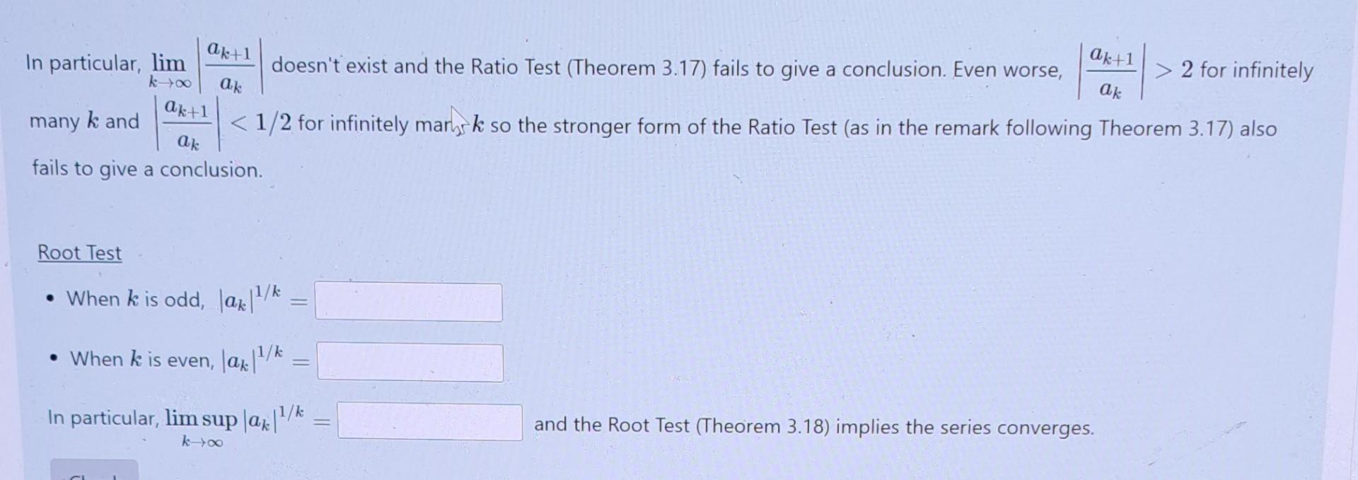 Solved Suppose we are given real numbers 02 for infinitely | Chegg.com