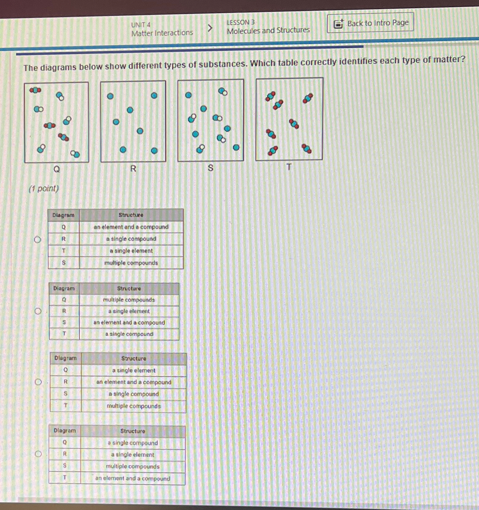 Solved UNIT 4LESSON 3Matter InteractionsMolecules and | Chegg.com