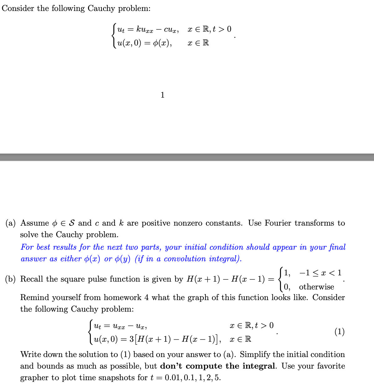 Solved Consider the following Cauchy | Chegg.com