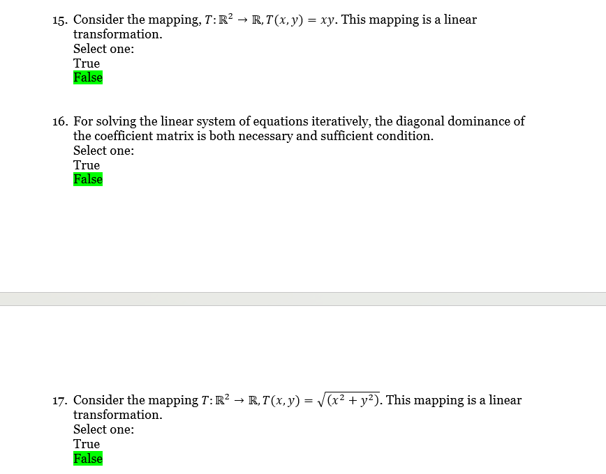 Solved Consider the mapping, T:R2→R,T(x,y)=xy. ﻿This mapping | Chegg.com