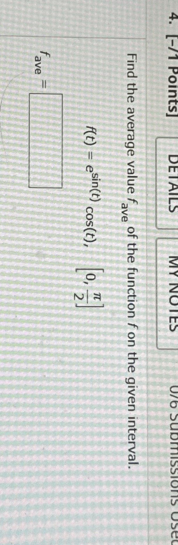 Solved Find the average value fave ﻿of the function f ﻿on | Chegg.com
