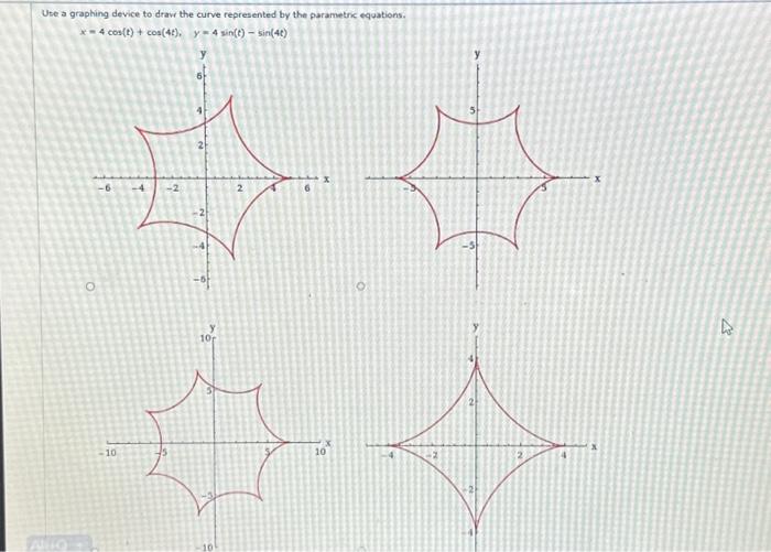 Solved Use a graphing device to draw the curve represented | Chegg.com