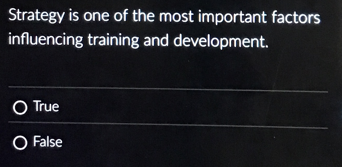 Solved Strategy is one of the most important factors | Chegg.com