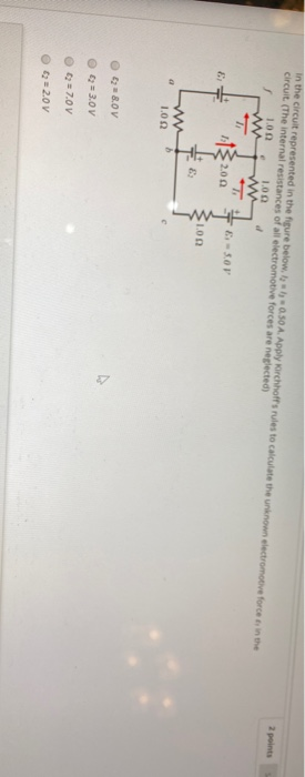 Solved in the circuit represented in the figure below, 1, | Chegg.com