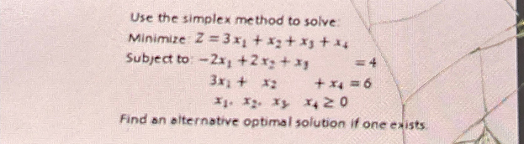 Solved Use the simplex method to solve: ﻿Minimize: | Chegg.com
