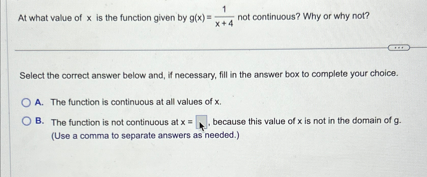 Solved At what value of x ﻿is the function given by | Chegg.com