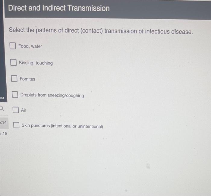 Solved 134 R :14 6:15 Direct and Indirect Transmission | Chegg.com