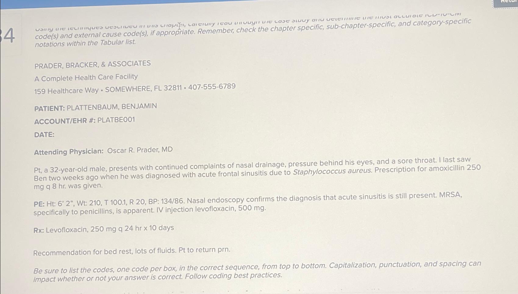 Solved 4code(s) ﻿and external cause code(s), ﻿if | Chegg.com