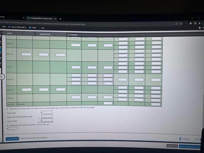 Solved 1. Record the inventory, purchases and cost of | Chegg.com
