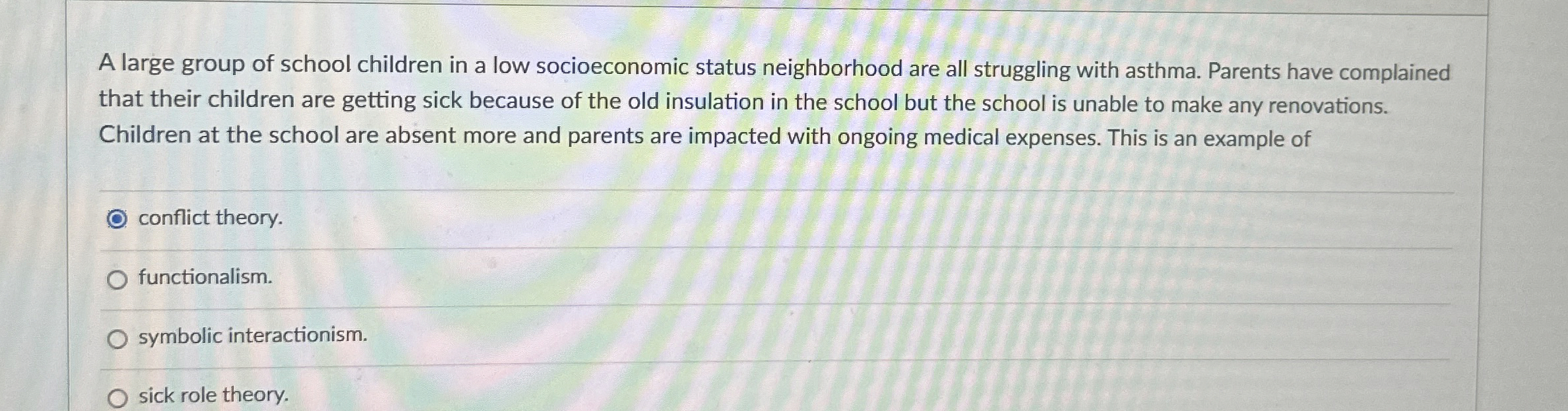Solved A large group of school children in a low | Chegg.com
