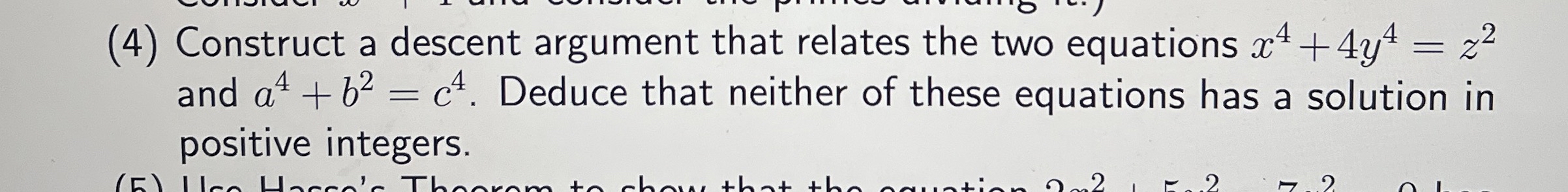 Solved (4) ﻿Construct a descent argument that relates the | Chegg.com