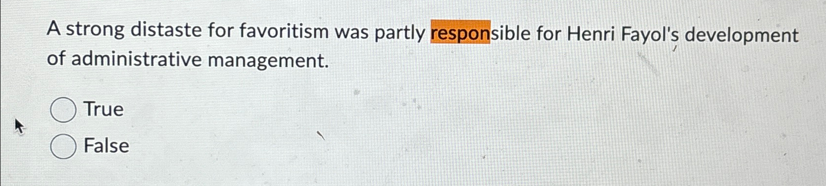 Solved A strong distaste for favoritism was partly | Chegg.com