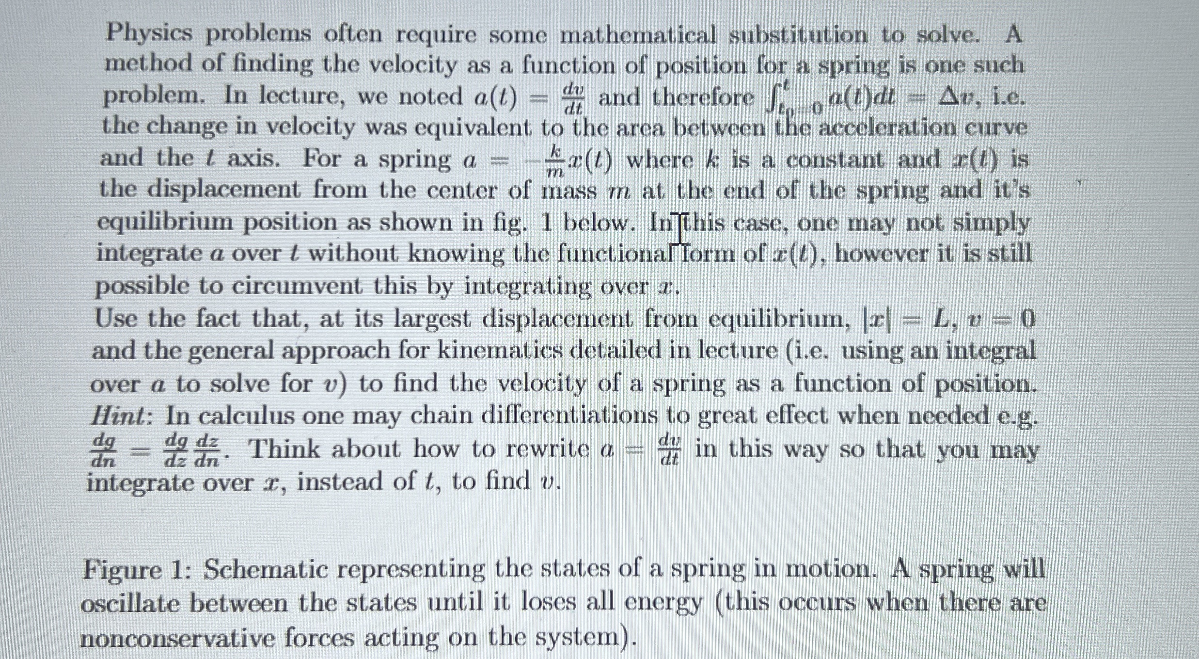 Physics problems often require some mathematical | Chegg.com