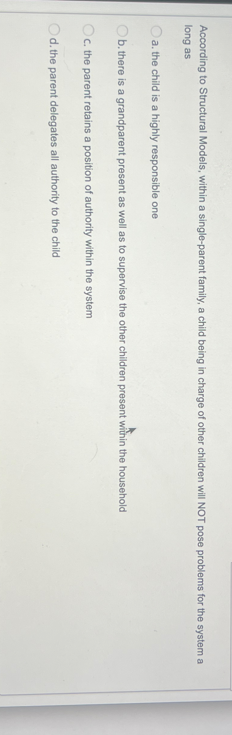 Solved According to Structural Models, within a | Chegg.com