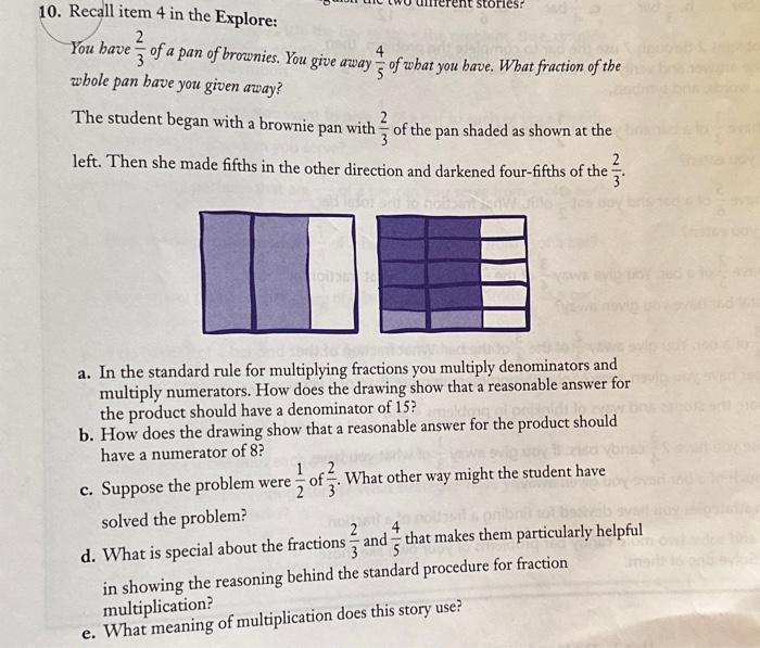 Solved 0. Recall item 4 in the Explore: You bave 32 of a pan | Chegg.com