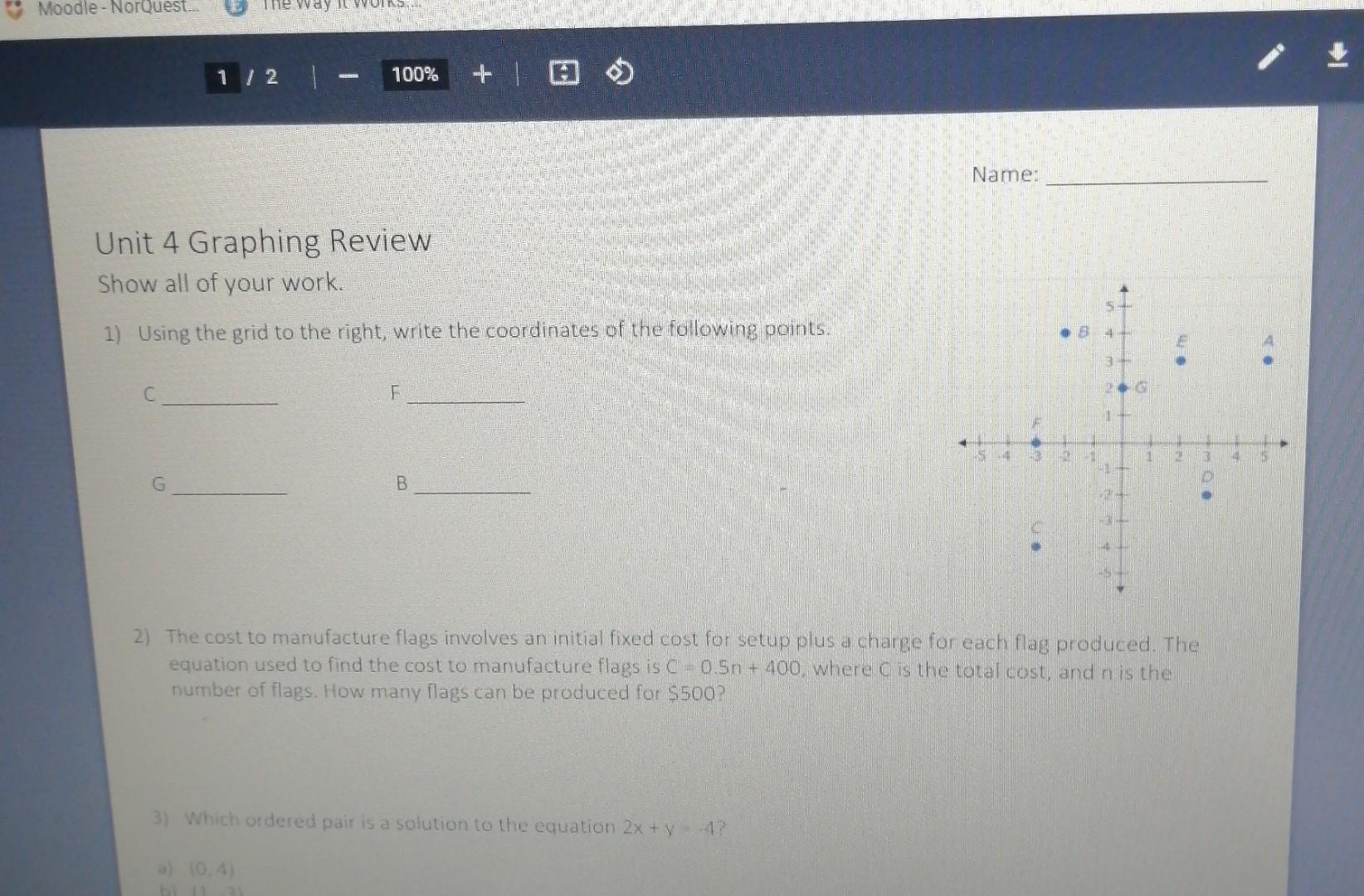 Solved 2) The cost to manufacture flags involves an initial | Chegg.com