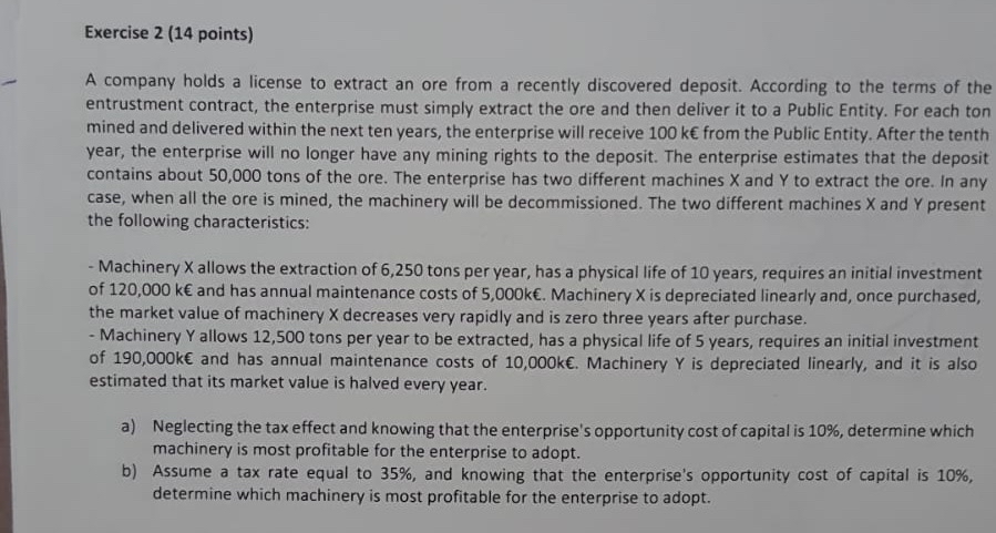 Solved ASAP 30 ﻿min Exercise 2 ( 14 ﻿points)A company holds | Chegg.com