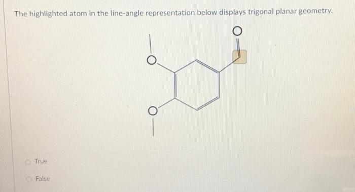 Solved The highlighted atom in the line-angle representation | Chegg.com