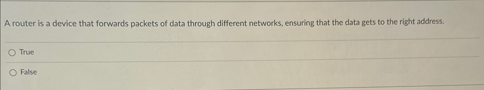 Solved A router is a device that forwards packets of data | Chegg.com