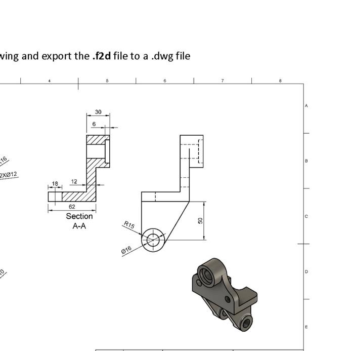 Solved Problem 1. Create the following drawing and export | Chegg.com