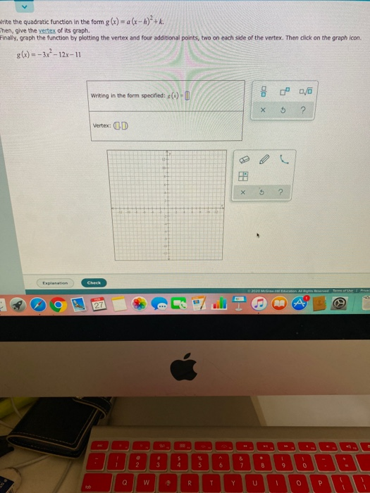 Solved write the quadratic function in the form g(x) = a (x | Chegg.com