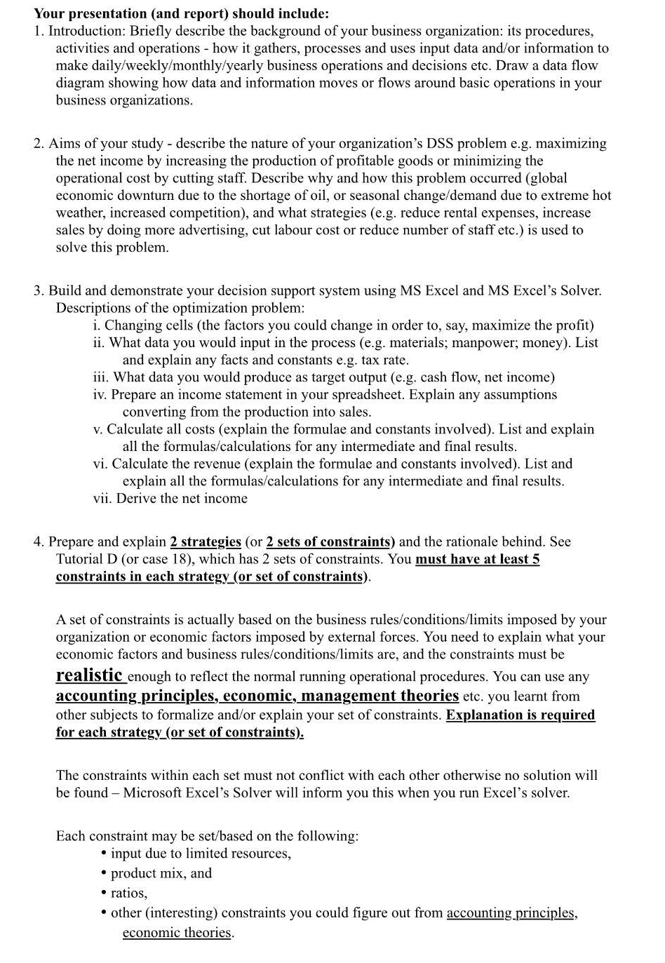 Solved Your presentation (and report) ﻿should | Chegg.com