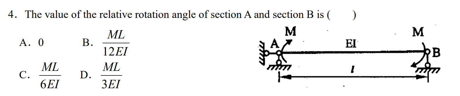 Solved The value of the relative rotation angle of section A | Chegg.com