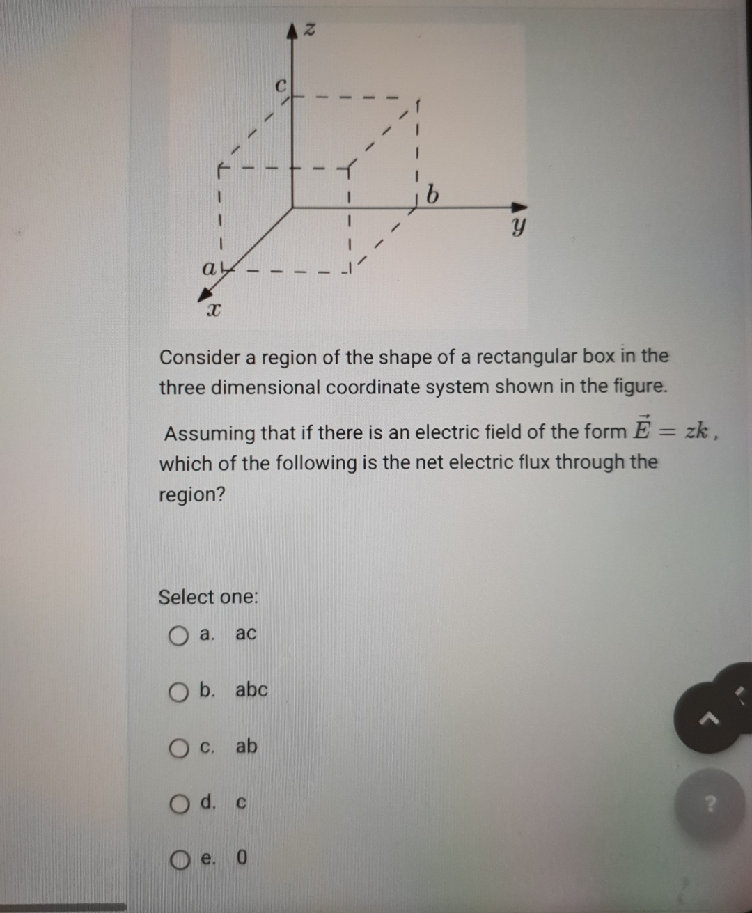 Solved Consider a region of the shape of a rectangular box | Chegg.com