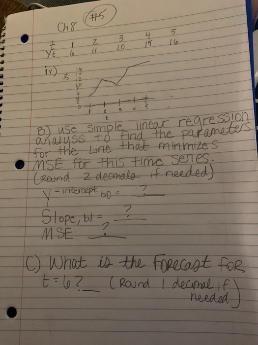 Solved Ch8 (#5 2 STNO B) Use Simple linear regression | Chegg.com